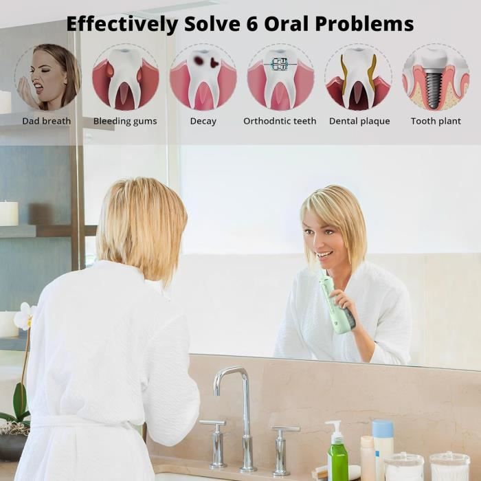 Hydropulseur jet dentaire LF Irrigateur Oral Professionnel TH2D4 - 6 ...