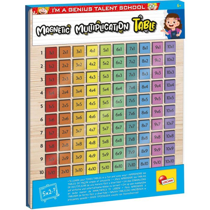 TALENT SCHOOL Table de Multiplication Magnétique Bois - LISCIANIGIOCHI ...