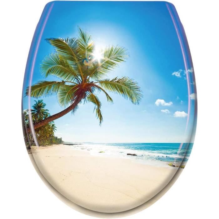 Abattant WC - NAIZY - Universel - Plastique Duroplast - Charnières en ...