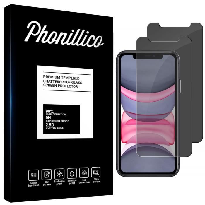 Film de protection - Phonillico - iPhone XR - Pack de 2 - Anti espion ...