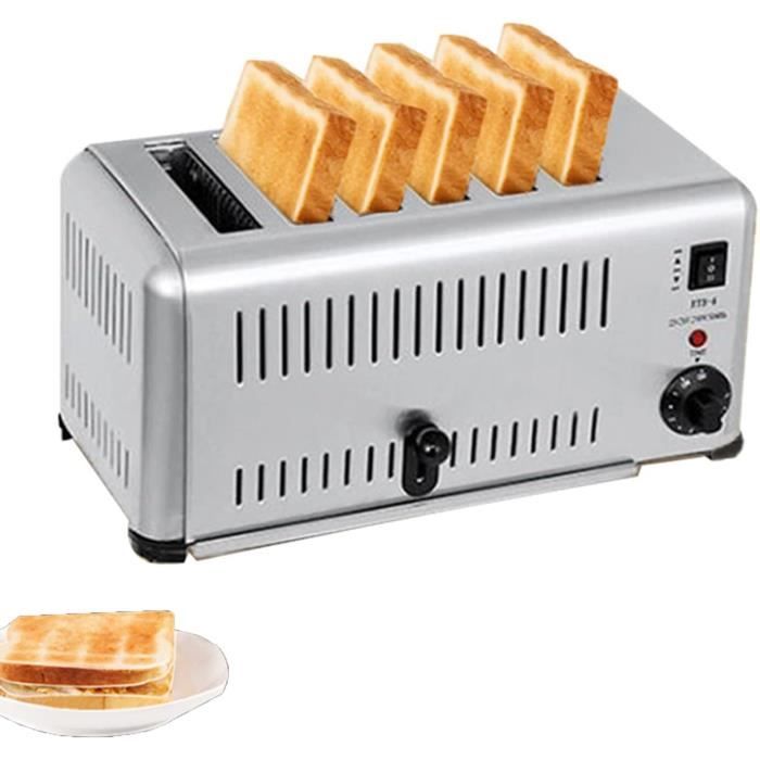 Grille-Pain Commercial 6 Tranches, Grille-Pain En Acier Inoxydable Avec ...