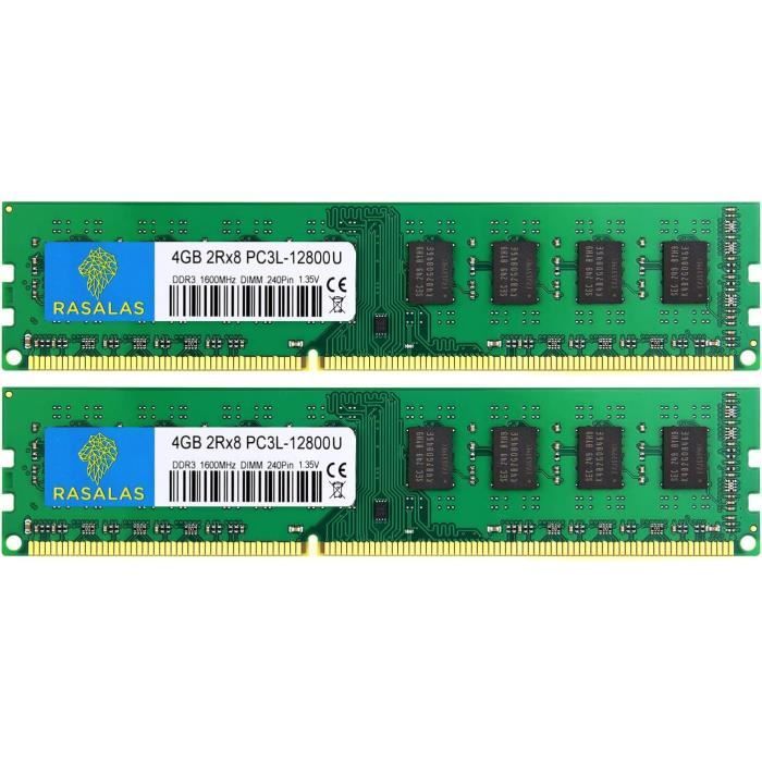 Pc3L-12800U 8Gb Kit(2X4Gb)Ddr3 1600 2Rx8 240 Pin Udimm 1.35V Cl11 Ram ...