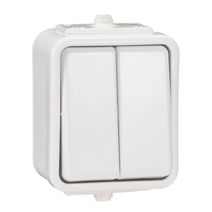 Interrupteur - SCHNEIDER ELECTRIC - WNT500C01 - Étanche IP44 - Double ...