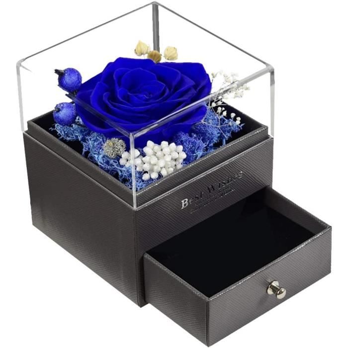 Guijiyi Rose Eternelle,Véritable Fleur Rose Eternelle,Rose Naturelle ...