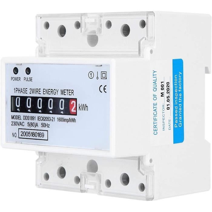 Compteur Monophasé Rail Compteur Monophasé Dds1891 Haute Précision 4P ...