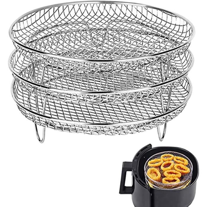 Support Friteuse À Air En Acier Inoxydable Support Déshydrateur Multicouche Accessoires En Acier ...