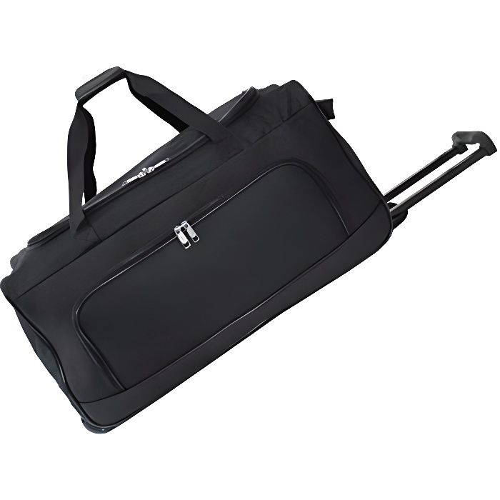 Sac de Voyage à Roulette Taille Moyenne 65cm Utopia Black - Noir