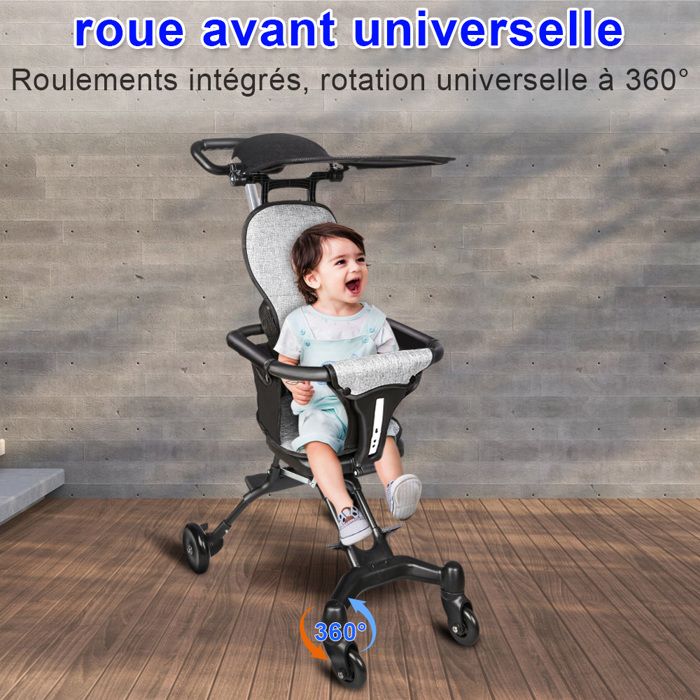 Poussette pour bébé, pliable, avec pare-soleil, le compagnon de voyage ...