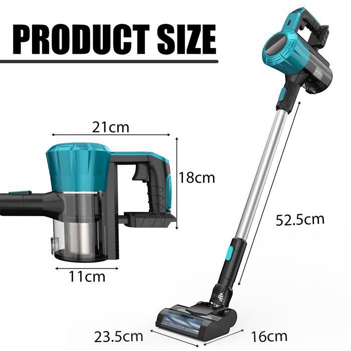 3IN1 Handheld Vacuum Cleaner Kit,Powerful& Rechargeable Stick Cordless ...