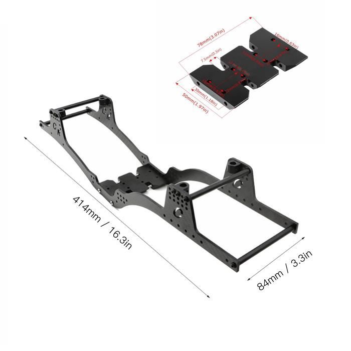 Poutre de cadre en carbone RC Kit de châssis en fibre de carbone LCG, réglage du centre de ...