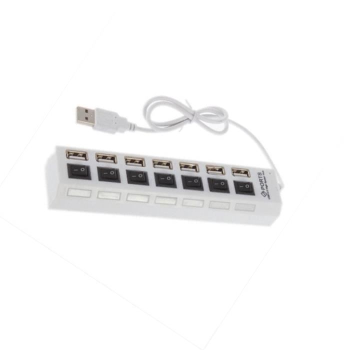 STOEX® 7 ports USB Slim Hub d'extension pour PC—Blanc - Cdiscount ...