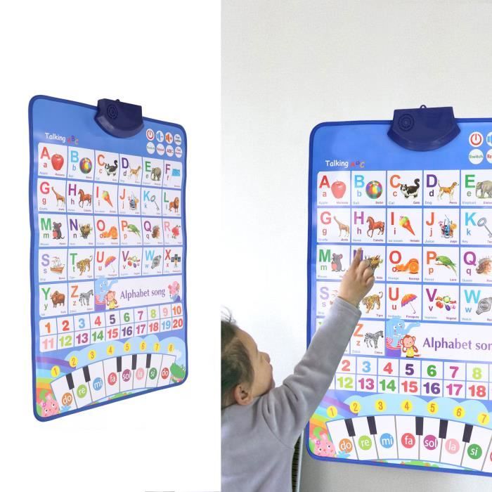 Zerone tableau mural parlant ABC Affiche d'apprentissage de la musique ...