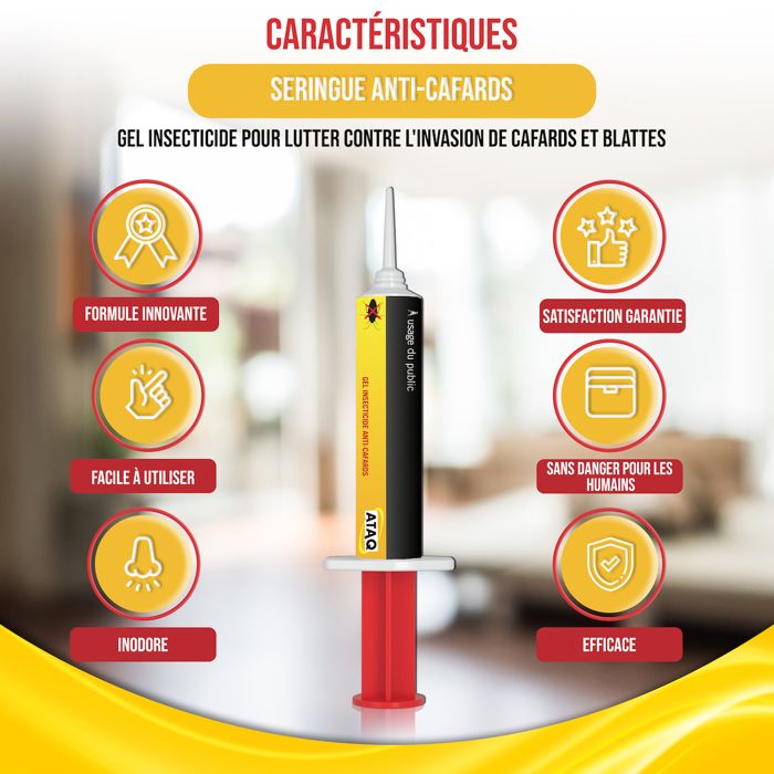 ATAQ 2X Gel Appât 10g Anti Cafards Puissant Professionnelle Blattes ...