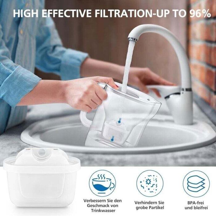 4 Pack Brita Cartouche Filtre, compatibles Brita maxtra Mava elemaris ...
