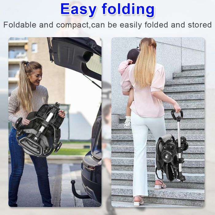 Poussette pour bébé, pliable, avec pare-soleil, le compagnon de voyage ...