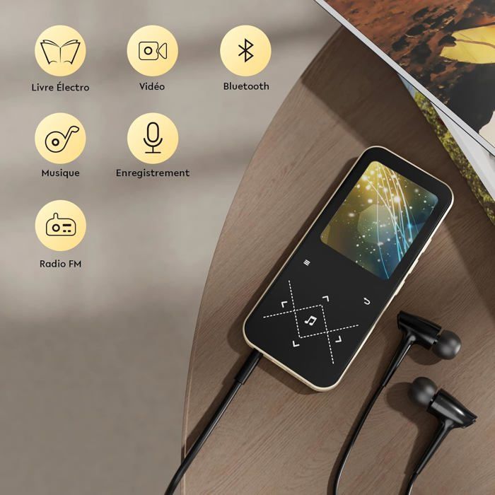 Lecteur MP3 Bluetooth - SUTEO - 32Go - Bluetooth 5.3 - Écran 2,4 pouces ...