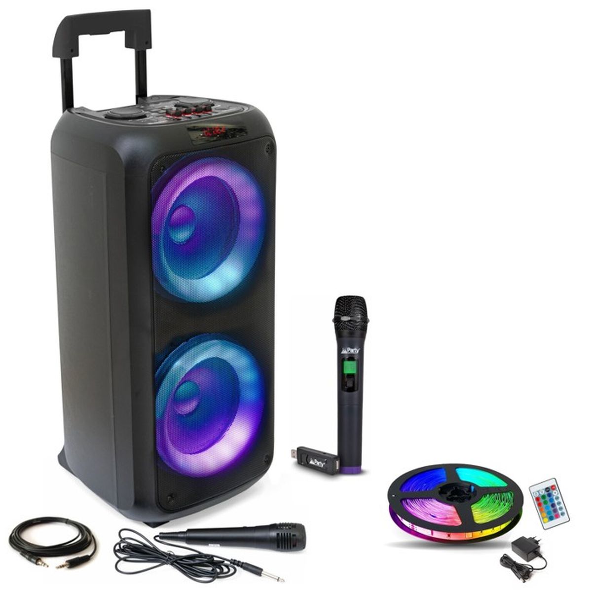 Enceinte Bluetooth Lecteur CD USB Madisons 300W Karaoke MAD-HP300CD-SB ...