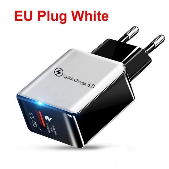 Chargeur USB 3A à Charge Rapide Haute Vitesse QC3.0,Adaptateur ...