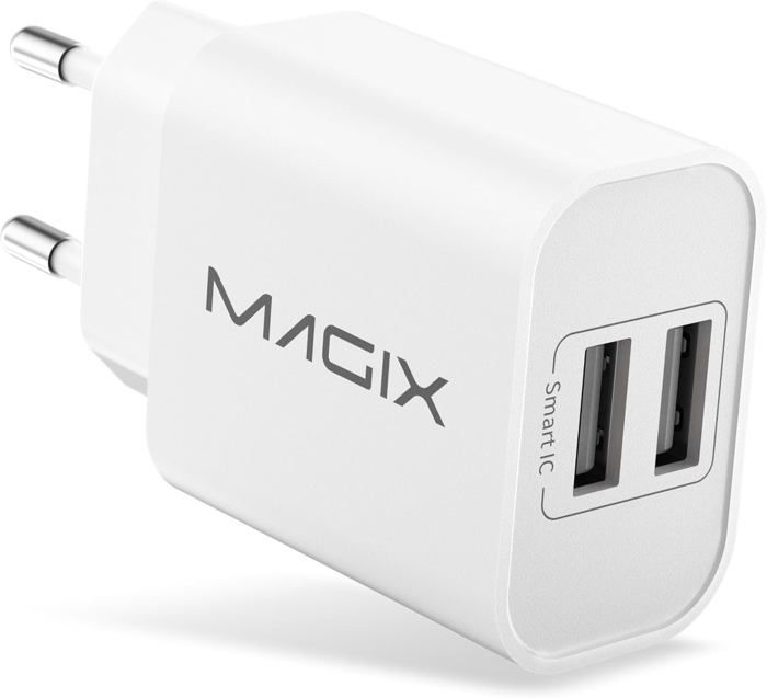 Chargeur Mural Double Usb ,(5V-2.4A 5V-1.0A)Sortie Maximale 5V-3.4A 17W Charge Rapide(Prise Eur ...