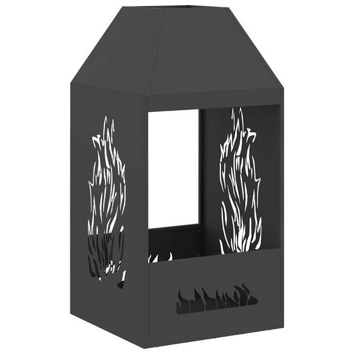 Cheminée extérieure en acier - vidaXL - 50x50x100 cm - Noir - Acier ...