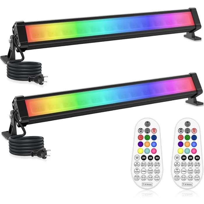 RGB LED Floodlight Bar 25W Colorful LED Spot Light with RF Remote ...