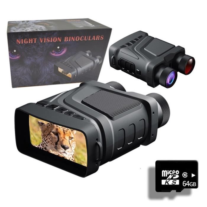 Standard ajouter 64G - Binoculaire 1080P, dispositif de Vision nocturne ...