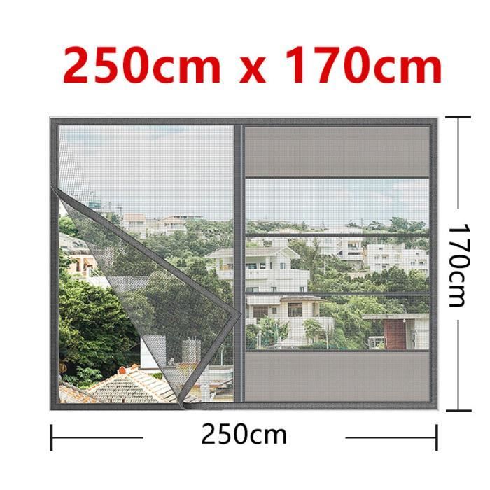 Moustiquaire pour fenêtre magique auto-adhésive,taille,maille de gaze d'été,anti-moustiques ...
