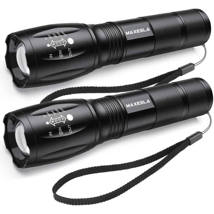 Maxesla Lampe Torche Led Ultra Puissante, 2000 Lumens Lampe De Poche ...
