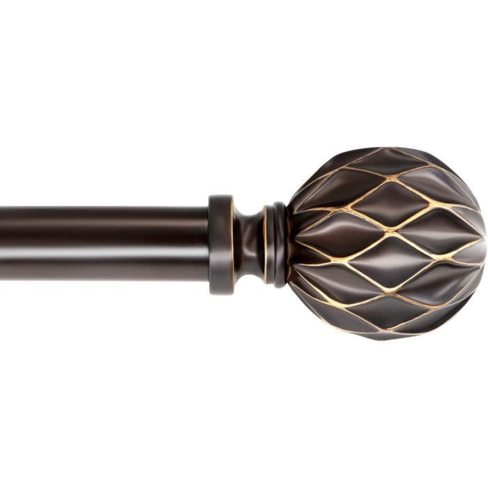 Tringle à rideaux extensible avec embout rond, 121-213 cm, tringle ...