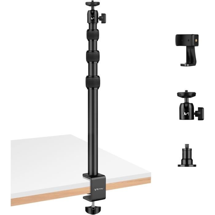 Support De Table Pour Camera, 37Cm-105Cm Trépied De Table À Clipser ...