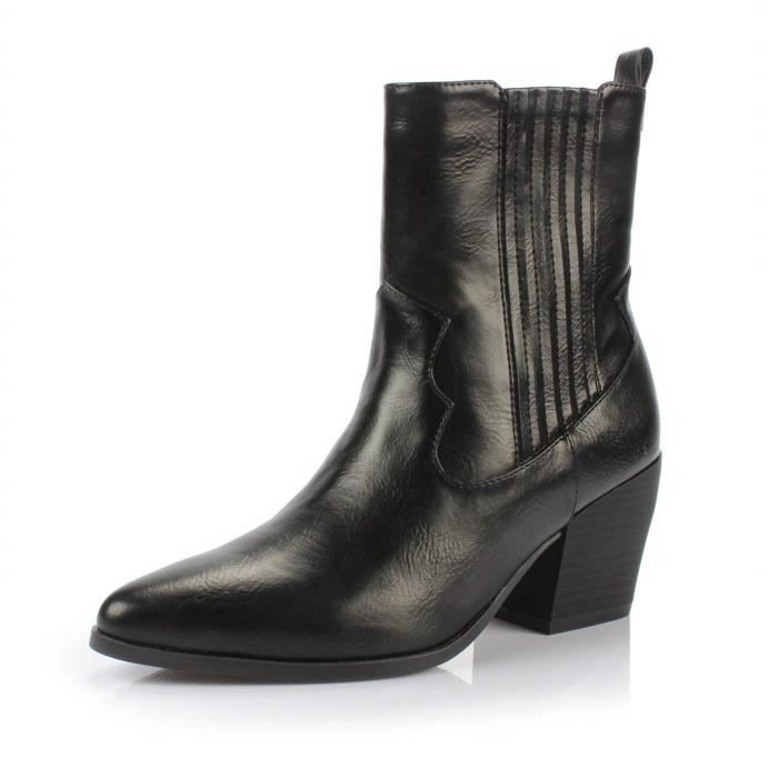 Botte Craze ZGVY7 Femme Noir - Cdiscount Chaussures