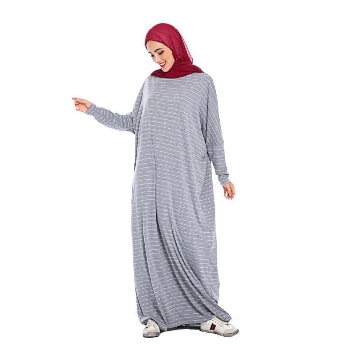 Femmes musulmanes longue Robe Eid Abaya dubaï prière vêtement Hijab ...