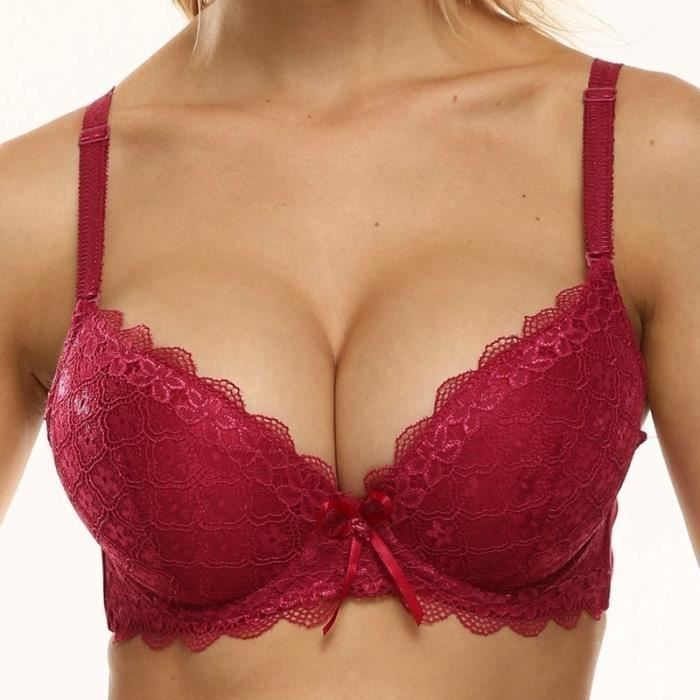 Soutien-gorge,soutien-gorge Push-up avec rembourrage,sous-vêtement en mousse,à armatures,85C 90C ...