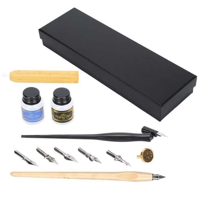 Set de Stylo Calligraphie en Kit - Mxzzand - Plume encre - Bois Poignée ...