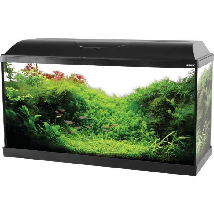 ZOLUX Aquarium ISEO équipé - 84L - L 81 x p 31 x h 47,5 cm - Noir ...