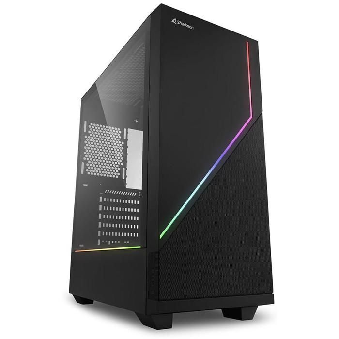 Boîtier PC - Sharkoon - RGB Flow - Verre trempé - Éclairage RGB - ATX ...