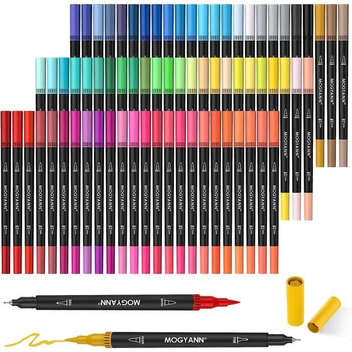 Mogyann Feutres Coloriage Adulte 72 Couleurs Brush Pen Feutre ...