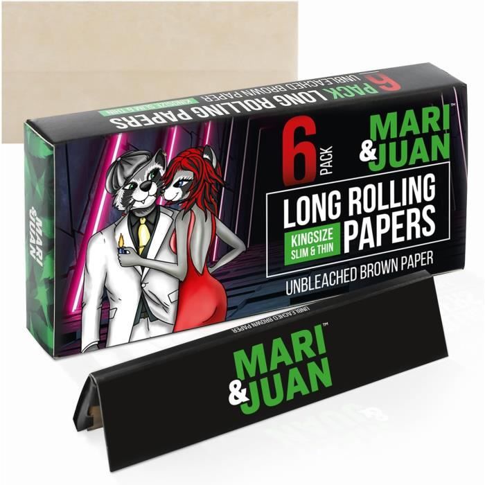 Papiers à Rouler long I 6 carnets de 32 feuille a rouler I Slim King ...