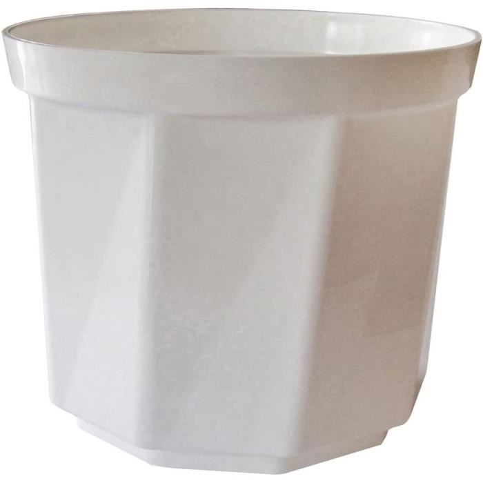 Greemotion Pot de fleur rond 25cm Tim - Pot à fleurs élégant en ...