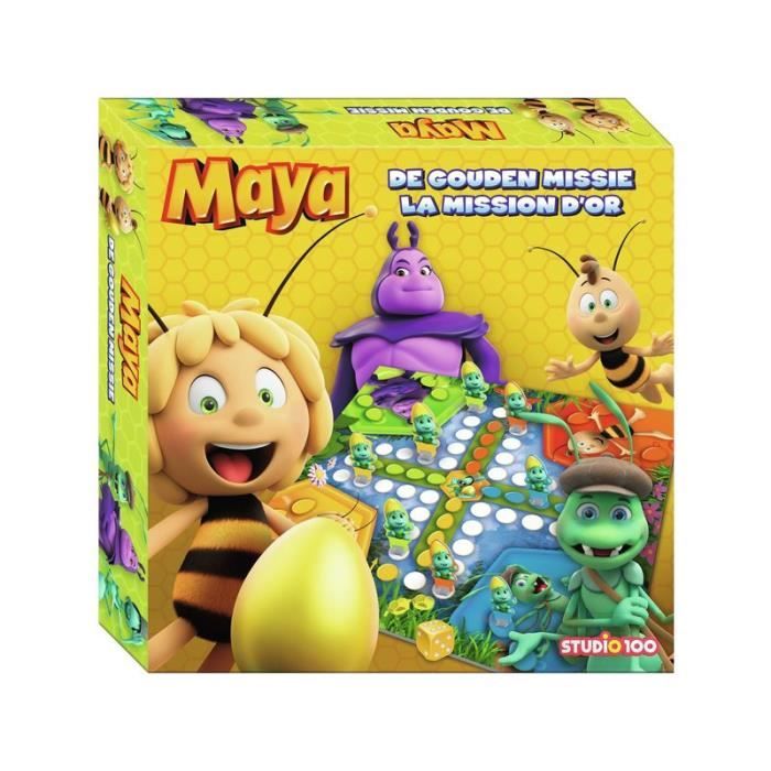 Studio 100 jeu de société Maja de Bij junior 27 x 5 cm carton jaune ...
