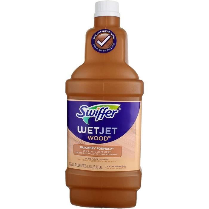 LOT DE 5 - SWIFFER - WetJet WOOD - Solution Nettoyante Pour Balai Spray - 1,25 L - Cdiscount Au ...