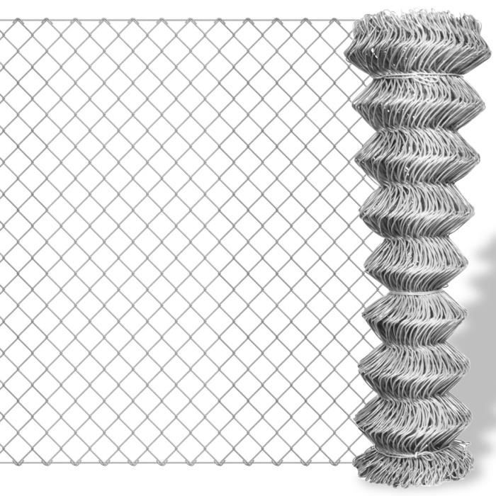 Grillage 15 x 0,8 m Clôture en acier galvanisé Pour forêt jardin balcon ...