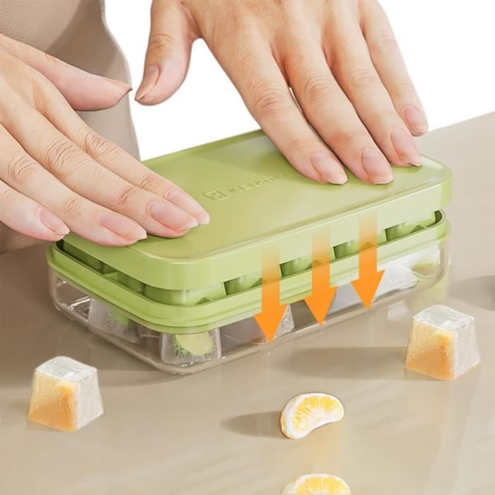 Mini Bac À Glaçons Réutilisable Avec Couvercle Et Récipient À Démoulage ...