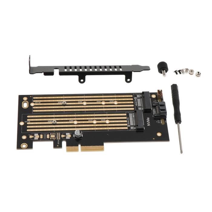 Carte Adaptateur M.2 NVMe SSD NGFF Vers PCI-E3.0 X4 Carte Supplémentaire Clé M / Clé B prerryia ...