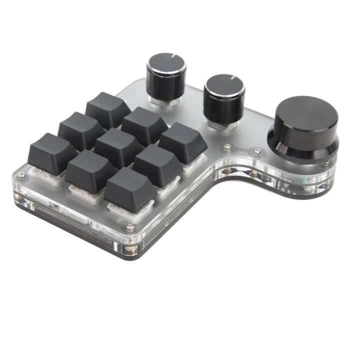 YOSOO Mini clavier de jeu Mini clavier 9 touches 3 boutons RVB ...