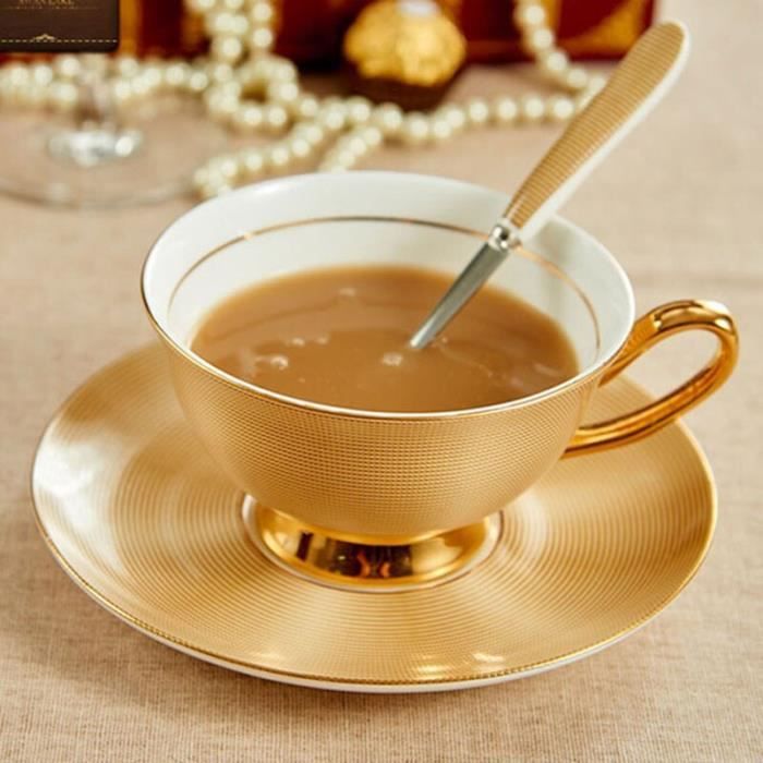 SERVICE A THE,Yellow Cup--tasses à café en porcelaine, de haute qualité ...