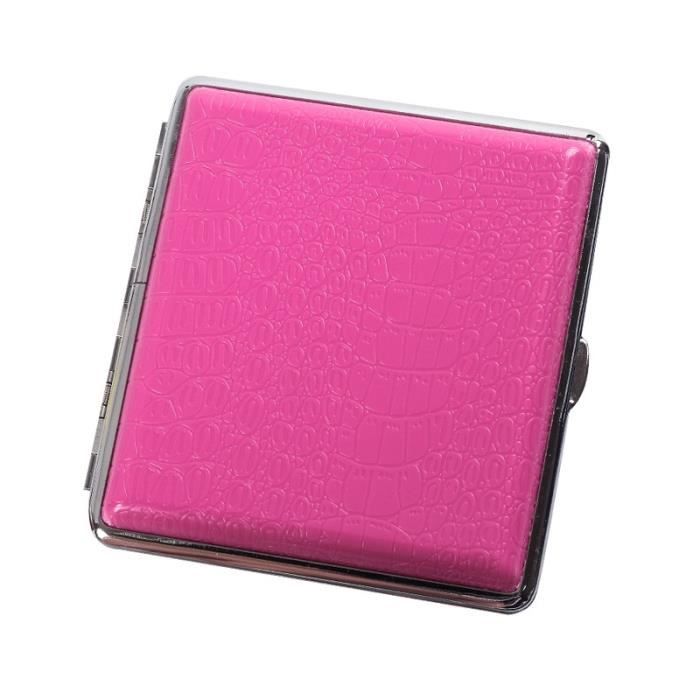 ETUI A CIGARETTE,Pink--Boîte à Cigarettes en cuir, étui porte cigare de ...