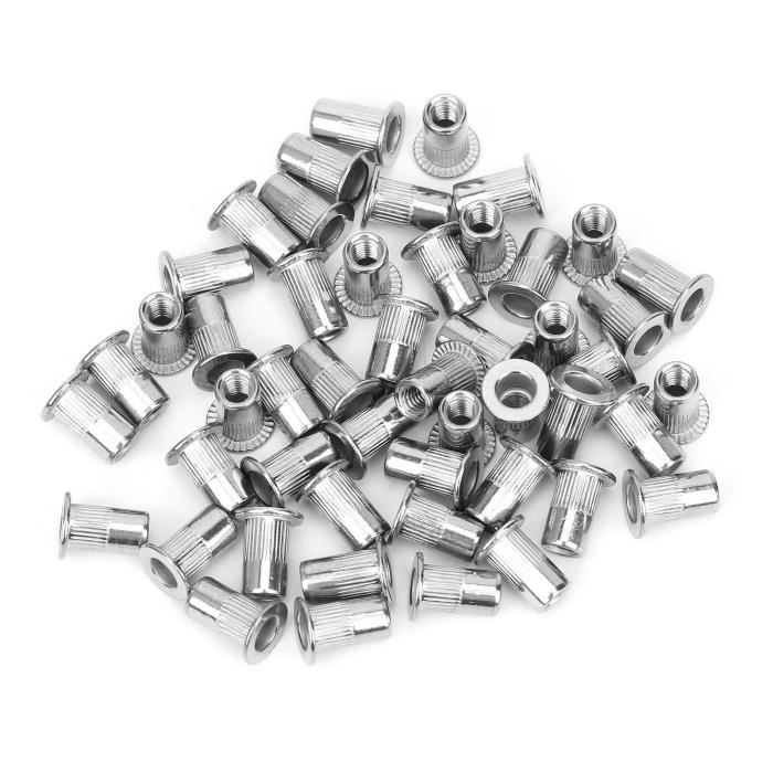 Zerone écrou à rivet M4 50 pièces en acier inoxydable rivet écrou ...