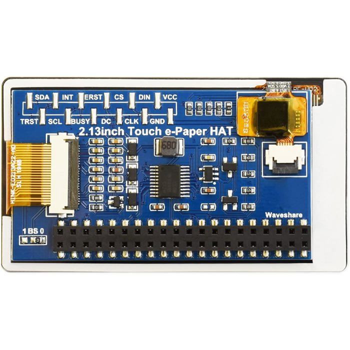 Waveshare 2.13inch Touch E-Paper E-Ink Display Hat for Raspberry Pi ...