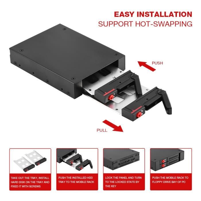 JUZ rack hdd OImaster Interne Dual Bays 2.5' SATA HDd SSD Mobile Rack ...